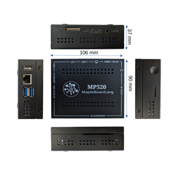 MP520-20 8核 8GB SDRAM 128GB NVMe固態硬碟 Debian Linux微型電腦 – www.mapleboard.org